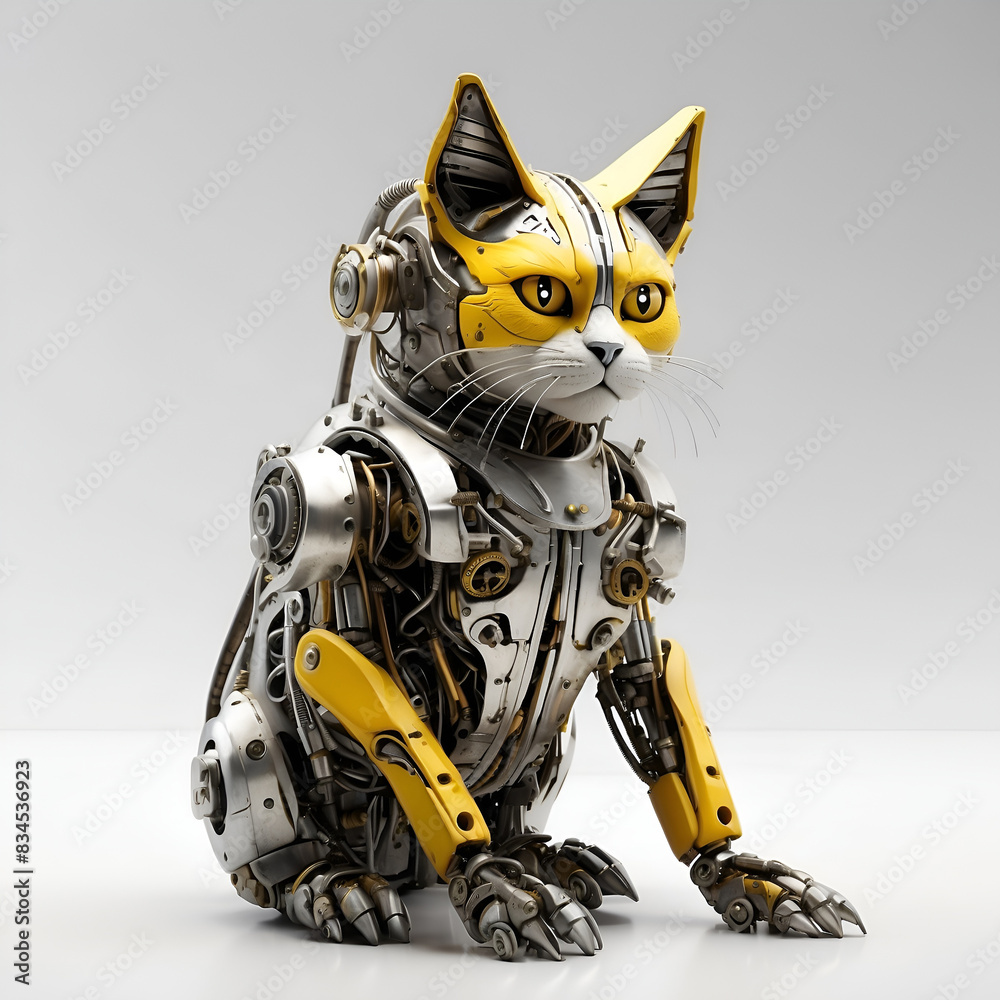 imagine of cat Robot, fit for Mascot, T-Shirt Design, Album Cover. cat ...
