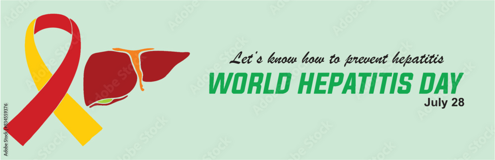 Let's know how to prevent hepatitis. World hepatitis day banner design ...