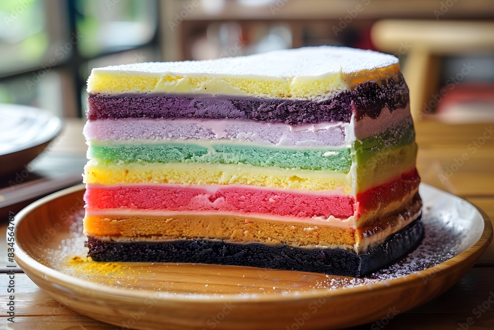 story of kue lapis, a layered Indonesian cake with various colors and ...
