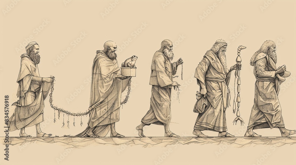 Biblical Illustration of Exodus 8: Plagues of Frogs, Gnats, and Flies ...