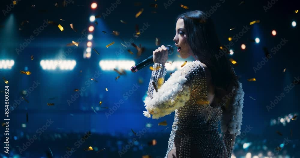 Pop Band Lead Singer Performs on Stage With a Mix of Emotions and ...