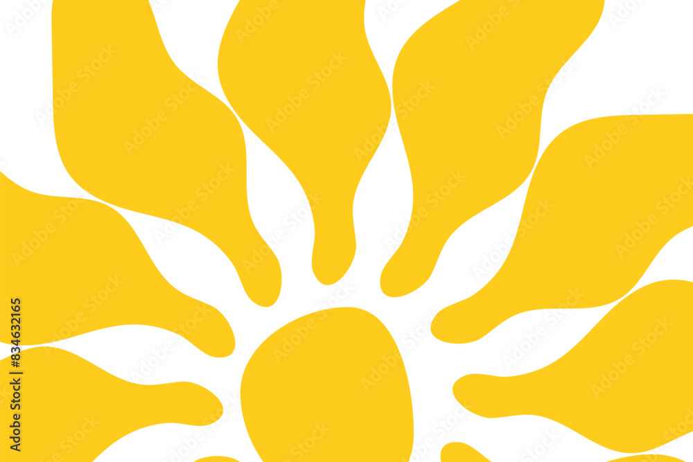 Yellow Sun Collection backgrounds. Groovy doodle shapes in trendy retro ...