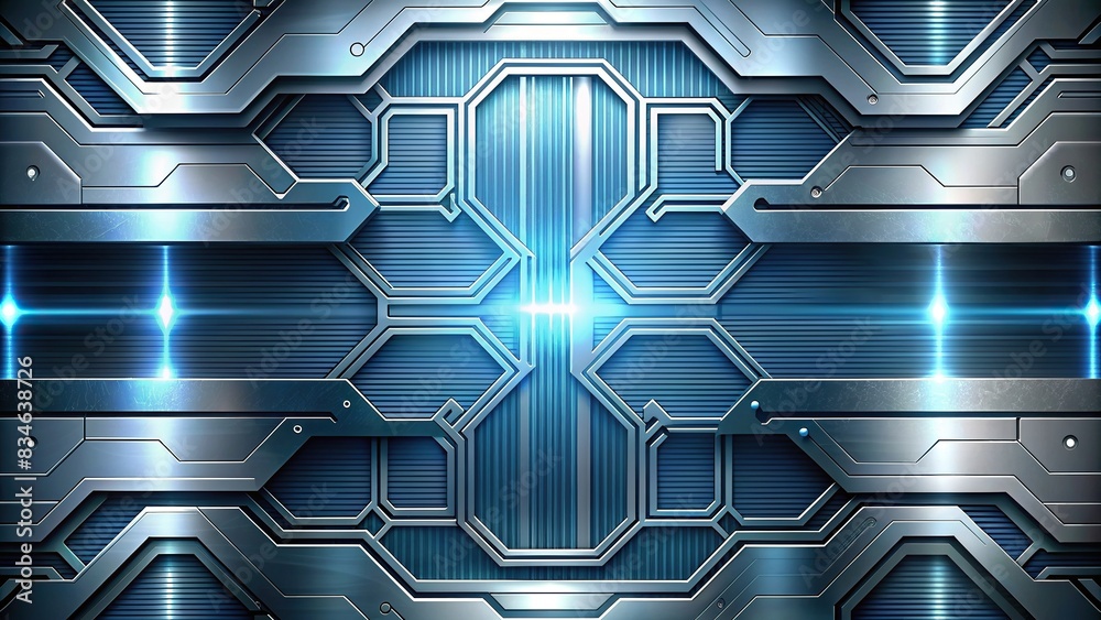 Futuristic background with metallic panels and high-tech technology ...