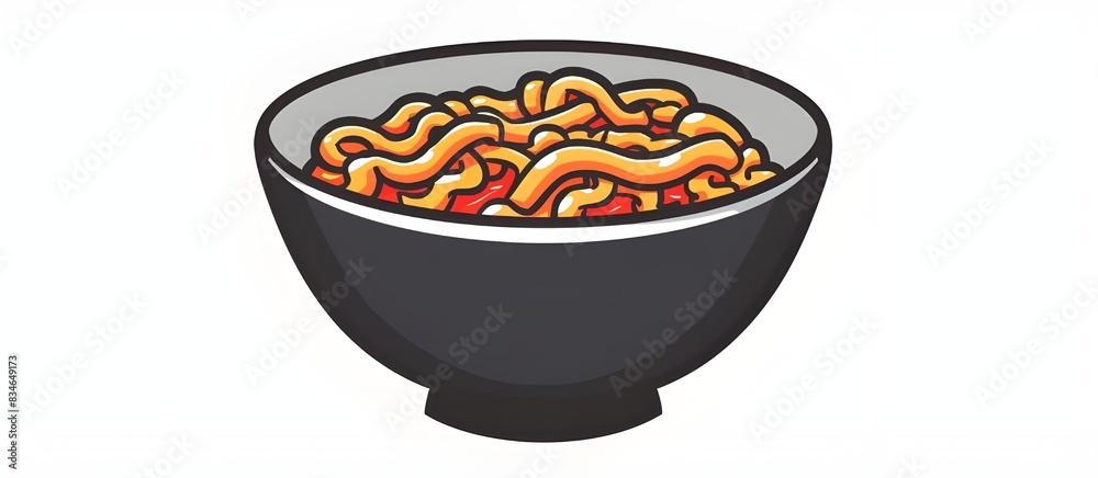 Cute Anime Style Instant Noodles Clipart. Adorable Cartoon Instant ...