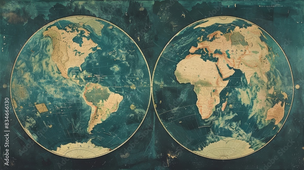 An image of the Earth divided into its northern and southern ...