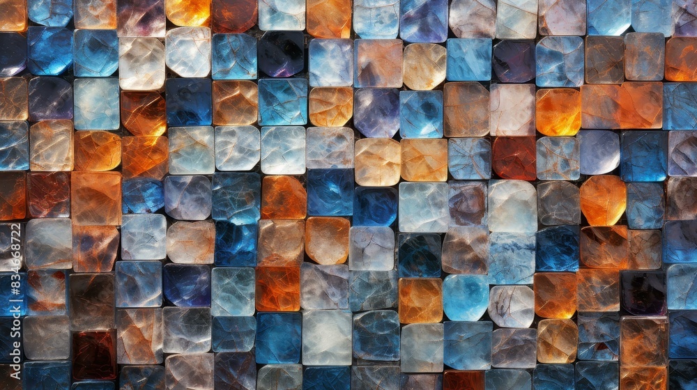Explore our collection of artistic glass tiles featuring a flat texture ...