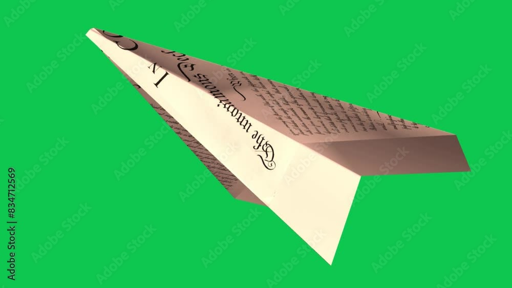 Paper Plane - USA Declaration Page with Title and Text - Flying Loop ...