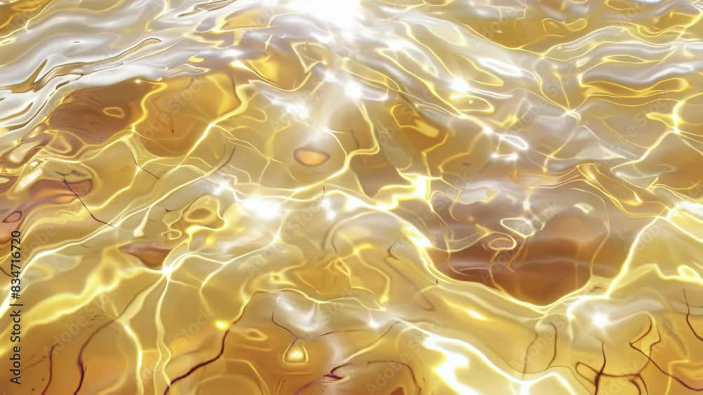 Abstract liquid gold background. Flowing liquid gold texture seamless ...