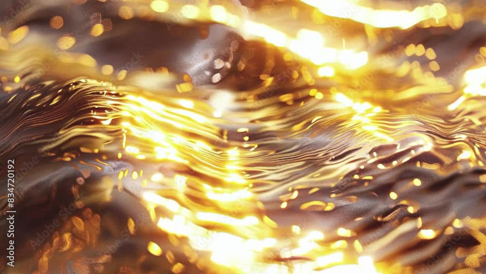 Abstract liquid gold background. Flowing liquid gold texture seamless ...