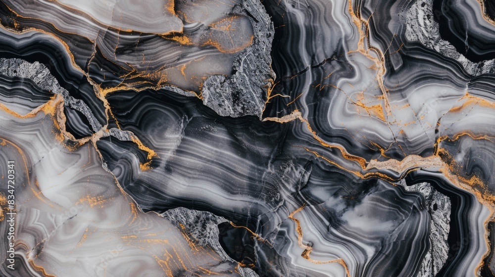 Elegant Close-Up of Marble Texture with Intricate Veins and Subtle ...