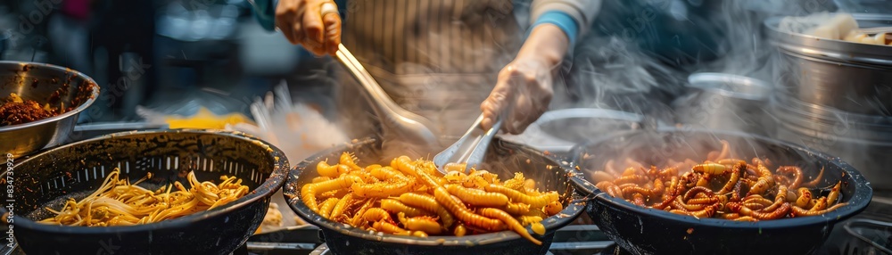 Beondegi, silkworm larvae boiled or steamed, popular Korean street ...