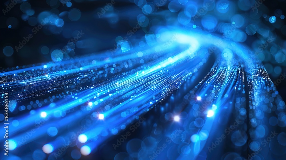 Blue light streak, fiber optic, speed line, futuristic background for ...