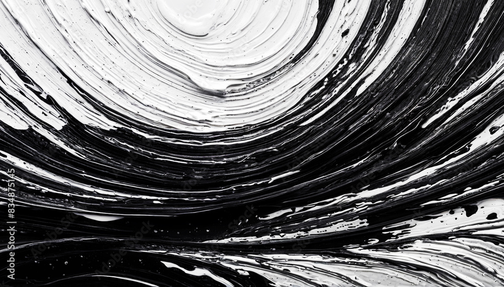 Chinese twirl ink black and white abstract wallpaper. Simple minimal ...