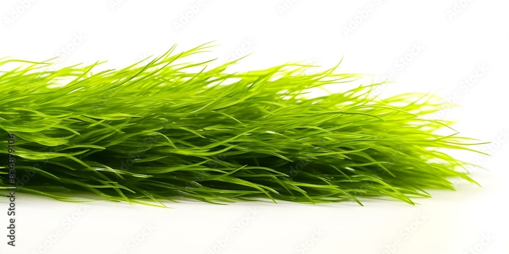Isolated green algae on white background minimalistic and clean ...