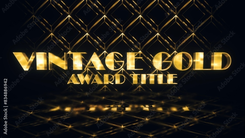 Classy Movie Award Golden Title Intro Stock Template | Adobe Stock