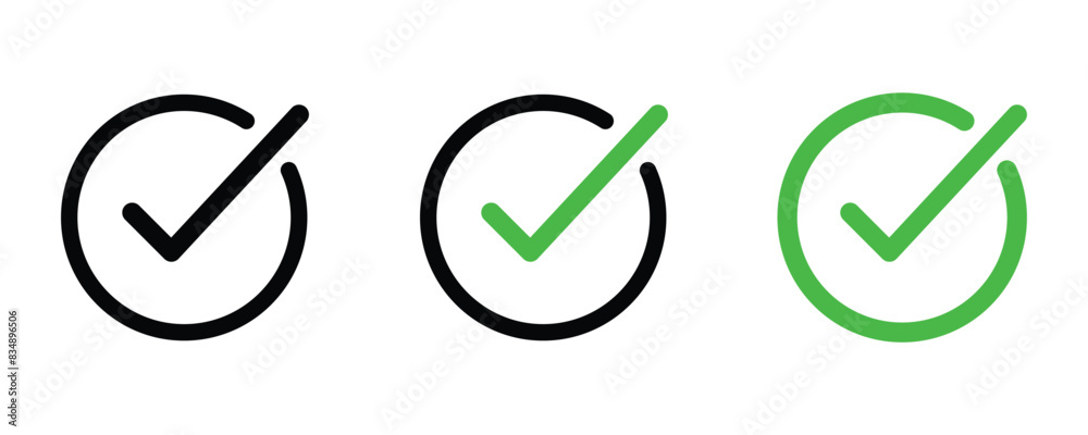 Plakat, Poster check box icon with correct, accept checkmark icons tick ...