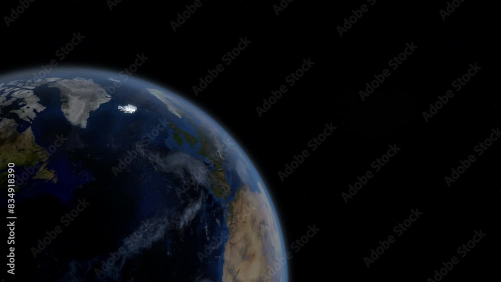 Fly Zoom into Iceland, Reykjavík, through space to see the country map ...