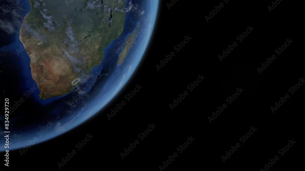 Fly Zoom into Lesotho, Maseru, Teyateyaneng, through space to see the ...