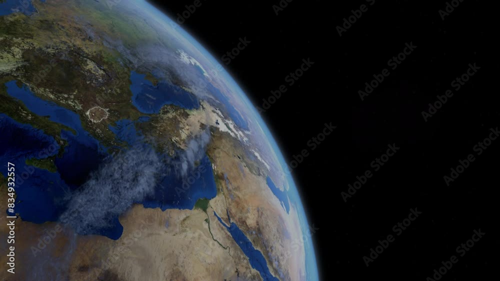 Fly Zoom into Macedonia, Skopje, Bitola, through space to see the ...