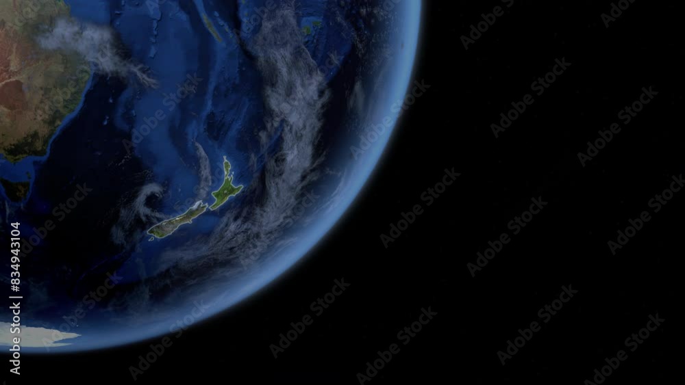 Fly Zoom into New Zealand, Wellington, Auckland, through space to see ...