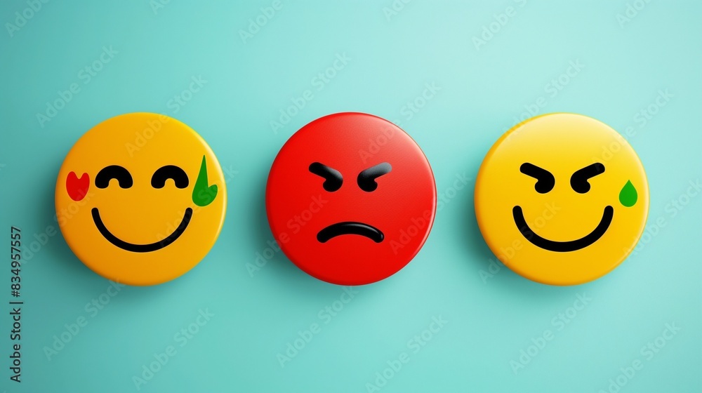 Vector illustration of facial expressions—smiley icon set. Emoticons ... Vector illustration of facial expressions—smiley icon set. Emoticons ...