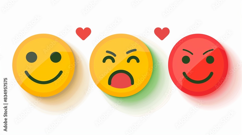 Vector illustration of facial expressions - smiley icon set. Emoticons ... Vector illustration of facial expressions - smiley icon set. Emoticons ...