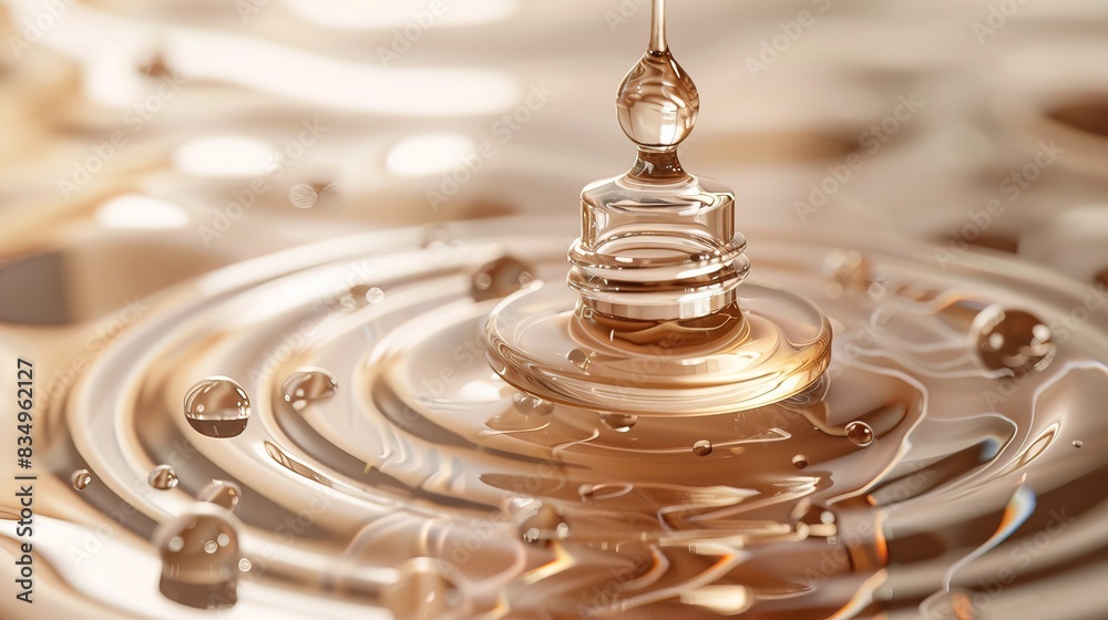Cosmetic serum Oil drop on skin cell, Skin Repair, moisturizer ...