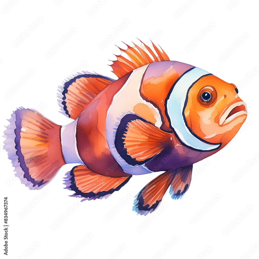 Clown Fish PNG, Clown Fish Clip Art, Colorful clown fish isolated on a ...
