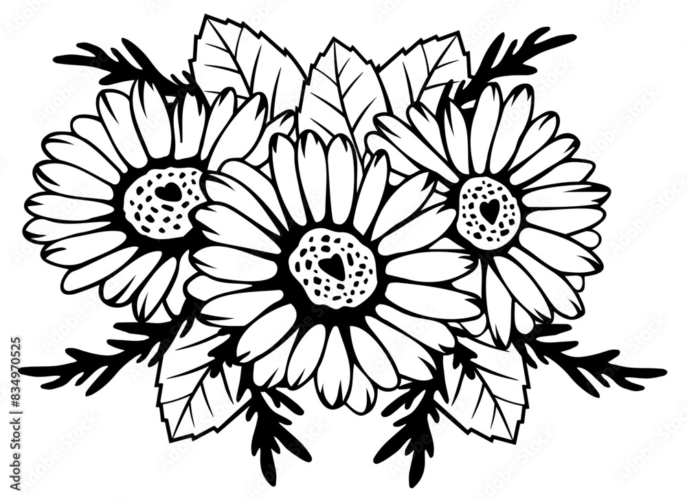 Daisy Flower SVG, Flower SVG, Floral SVG, Chamomile SVG, Flower Bouquet ...