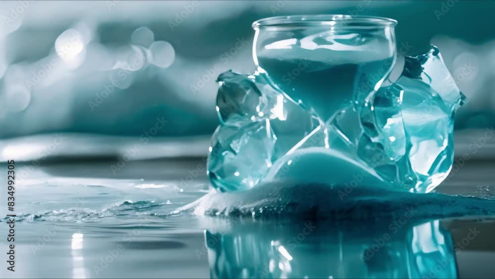 Melting iceberg in hourglass: A symbolic representation of water ...