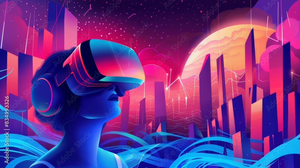 Create an infographic on the basic concept of the metaverse. Explain its definition, key ...