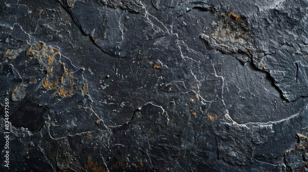 dark slate stone texture background black granite rock surface with ...
