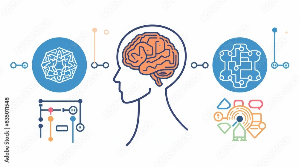 Illustrate a comparison of different AI learning models, including ...