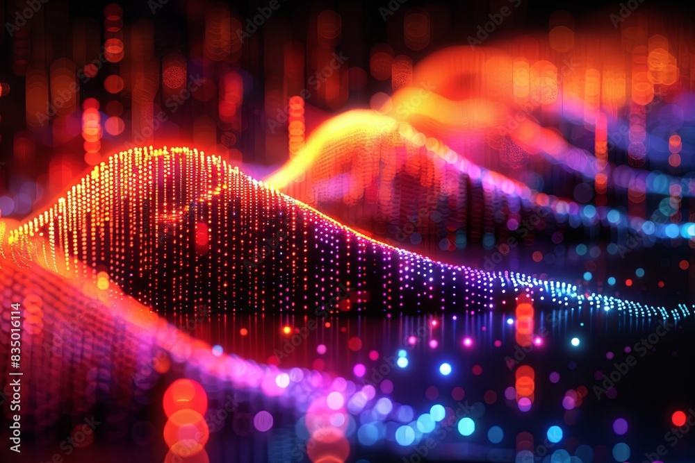 Signal Strength Symphony: A series of colorful bars, reminiscent of a ...