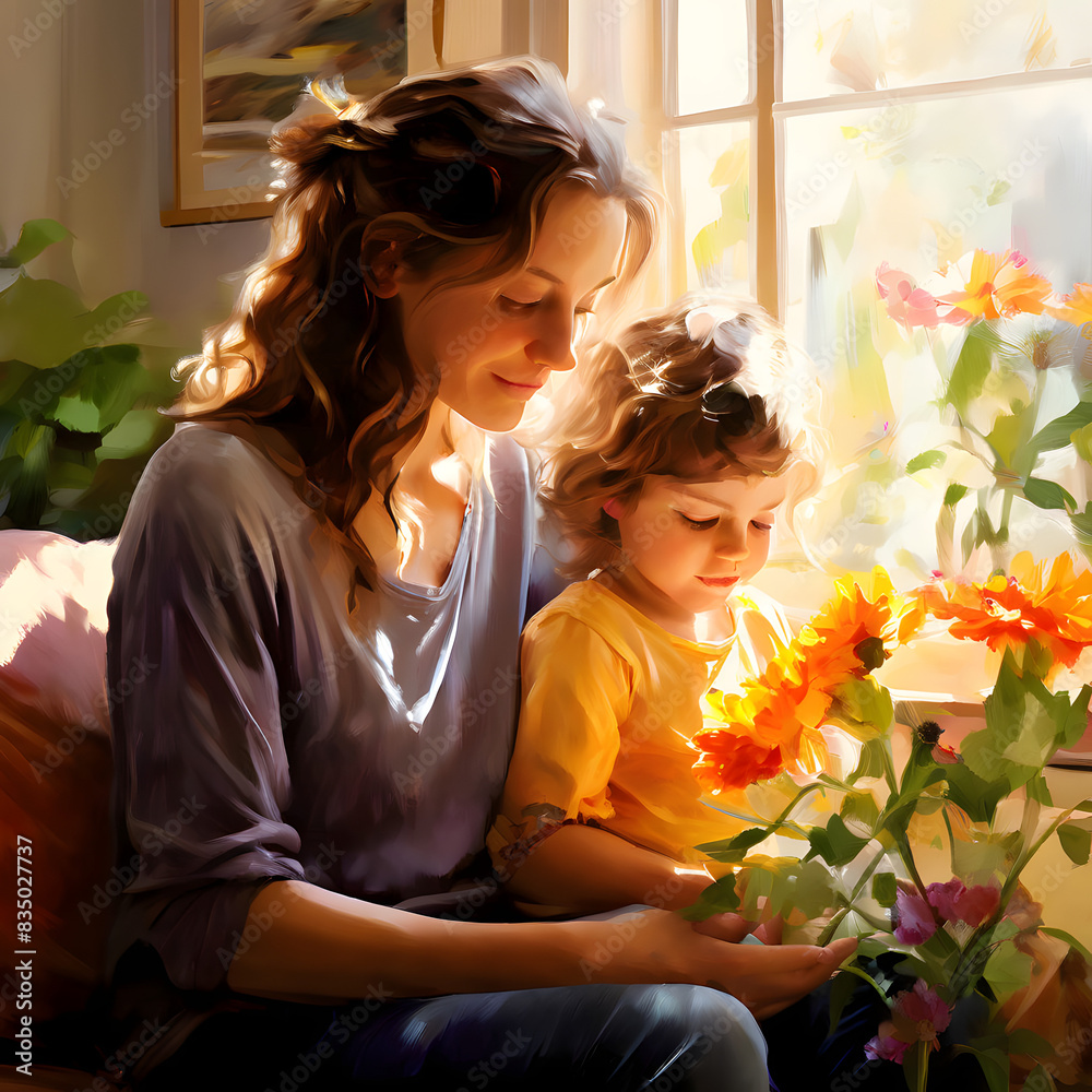 parent and child, "Curious Emma: A Digital Portrait" "Emma's Wide-Eyed ...