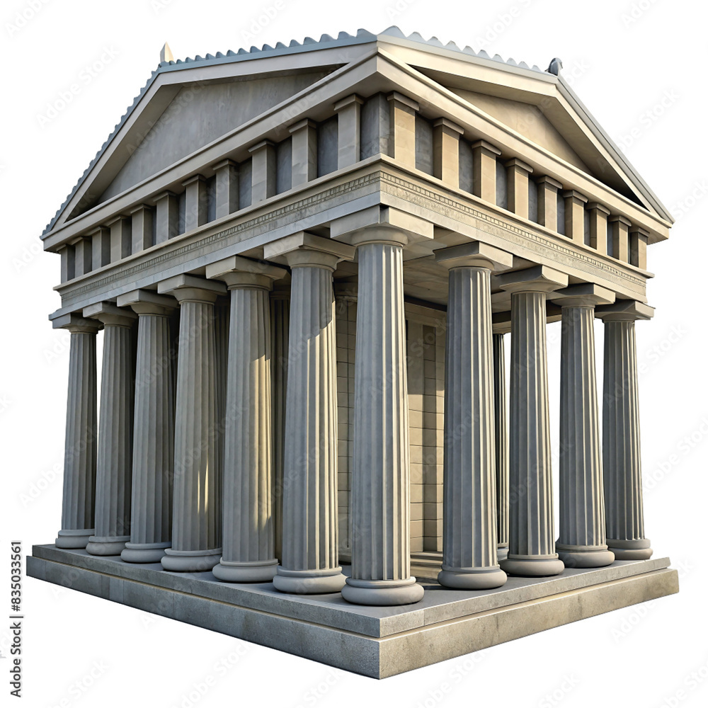 Ancient Greek temple architecture with classic columns and detailed ...