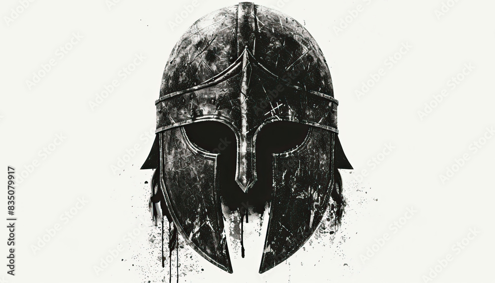 ภาพประกอบสต็อก Ancient Saxon civilization warrior helmet, modern ...