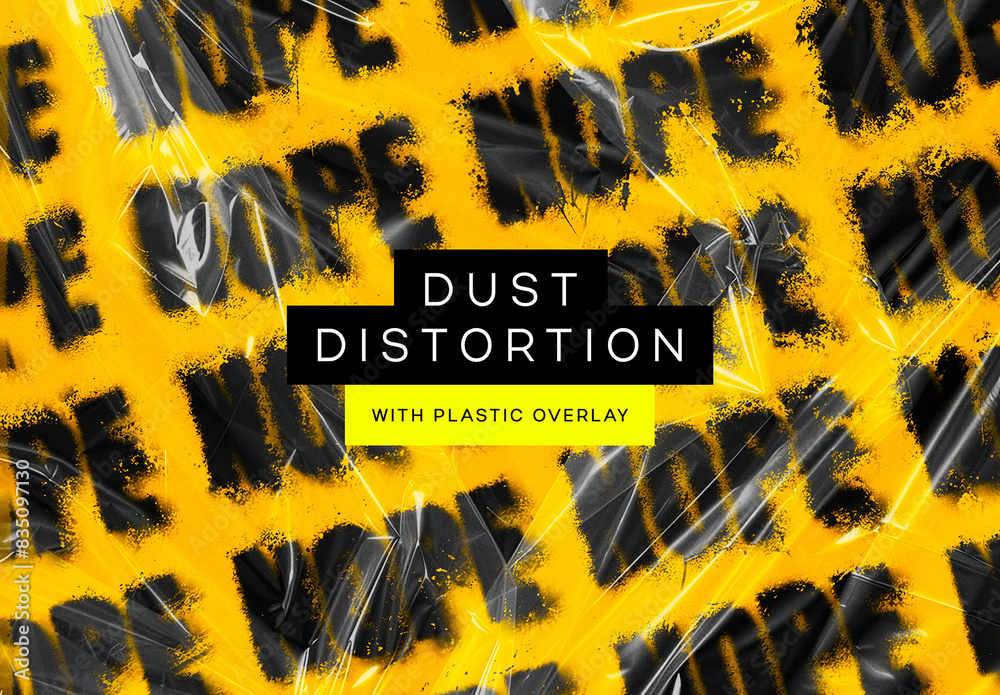 Dust Distortion Text Effect Mockup Stock Template | Adobe Stock