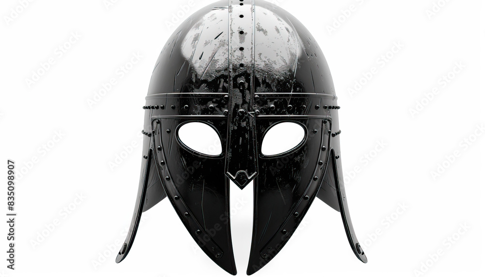 Saxon warrior helmet illustration, modern graphic design, isolated ...