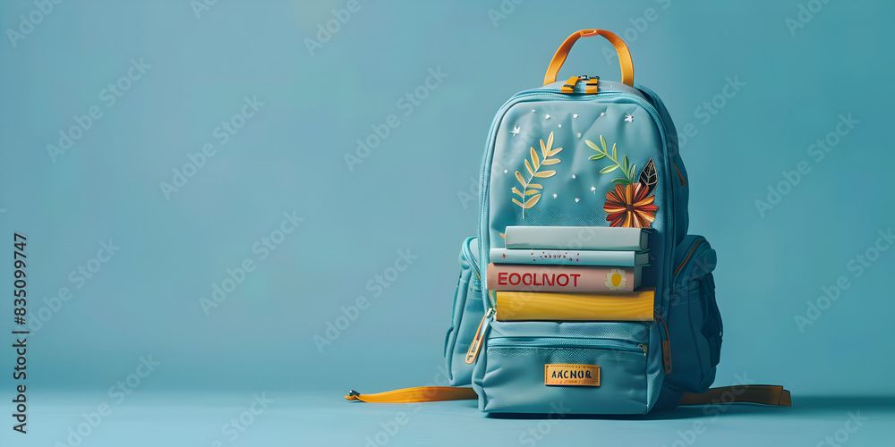 School Bag with Copy space Perfect Back to School Background or Web ...