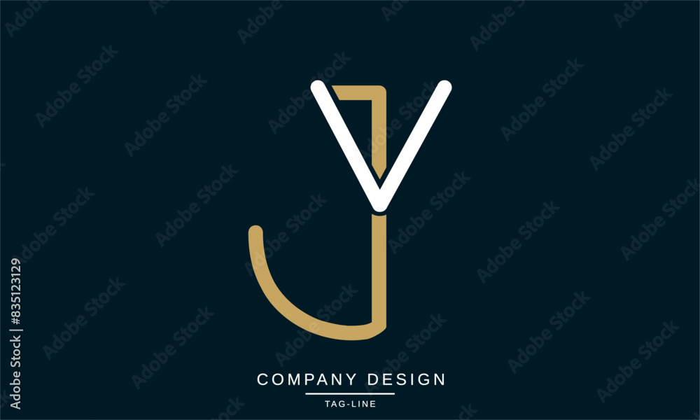 JY, YJ Abstract Letters Logo Monogram Design Font Icon Vector Initials ...