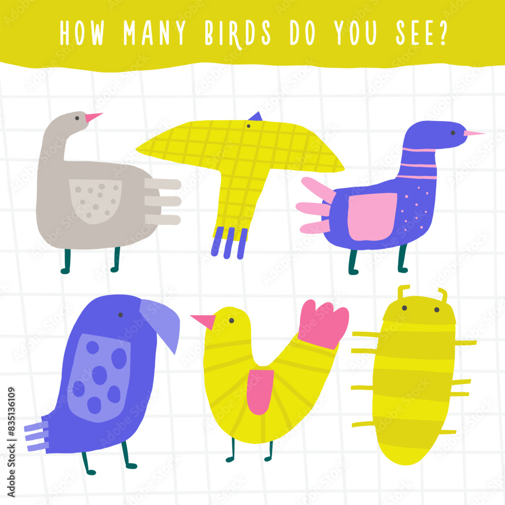 Learn jungle forest game for kids. Cute hand drawn doodle funny wild ...