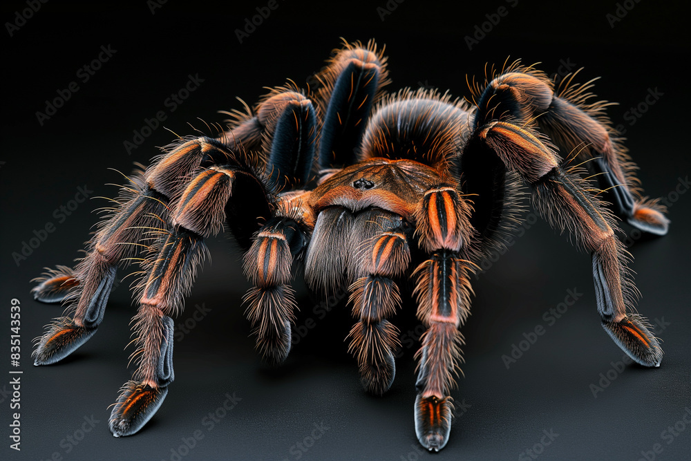 Huge Hairy Tarantula Closeup, Intricate Web of Bristly Hairs, Detailed ...