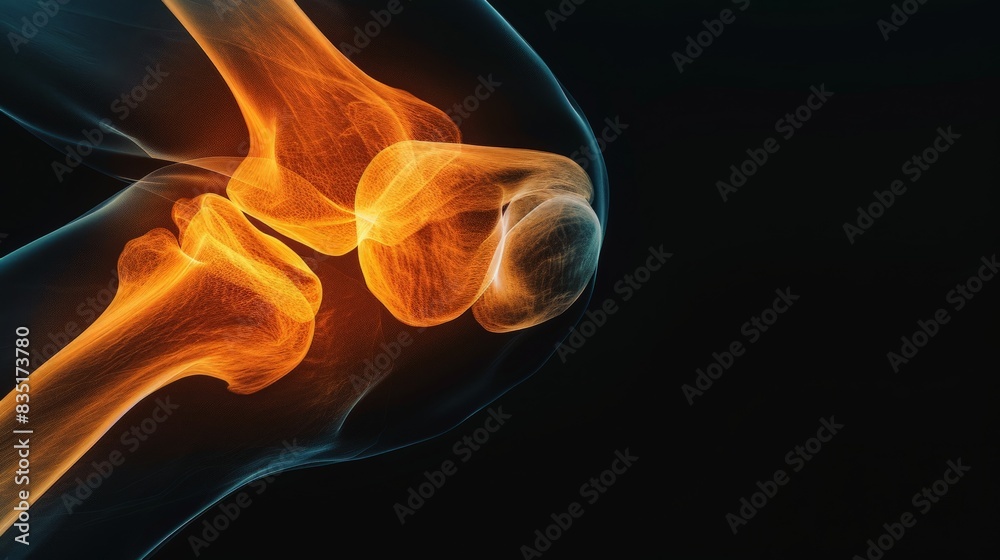 Detailed X-ray of Osteoarthritis Affected Knee Joint Revealing ...