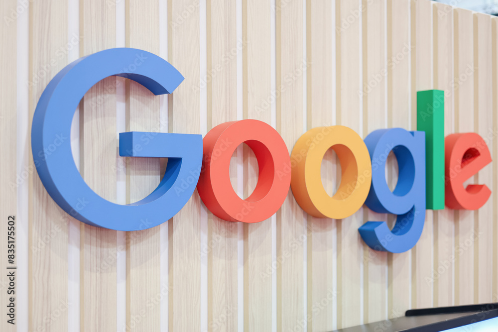 Bucharest, Romania - 20 May 2024: Google logo sign. Close up photo with ...