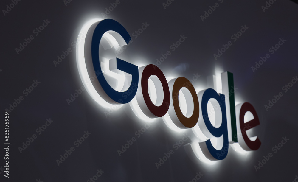 Bucharest, Romania - 20 May 2024: Google logo sign. Close up photo with ...