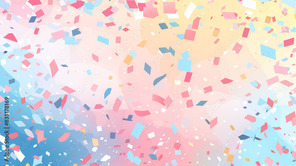 Pastel Confetti Background - Soft and Colorful Abstract Design with ...