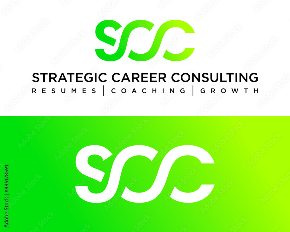 SCC letters monogram business company logo design. Stock Vector | Adobe ...