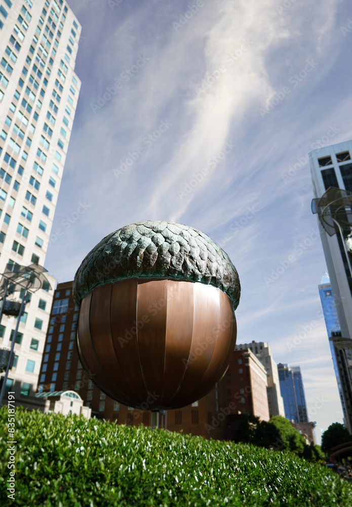 Raleigh, NC - USA - 5-30-2024: The Acorn, a sculpture by artist David ...