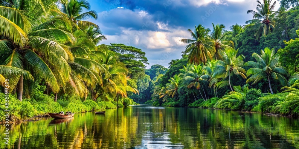 Lush greenery and diverse wildlife in Tortuguero National Park, Costa ...